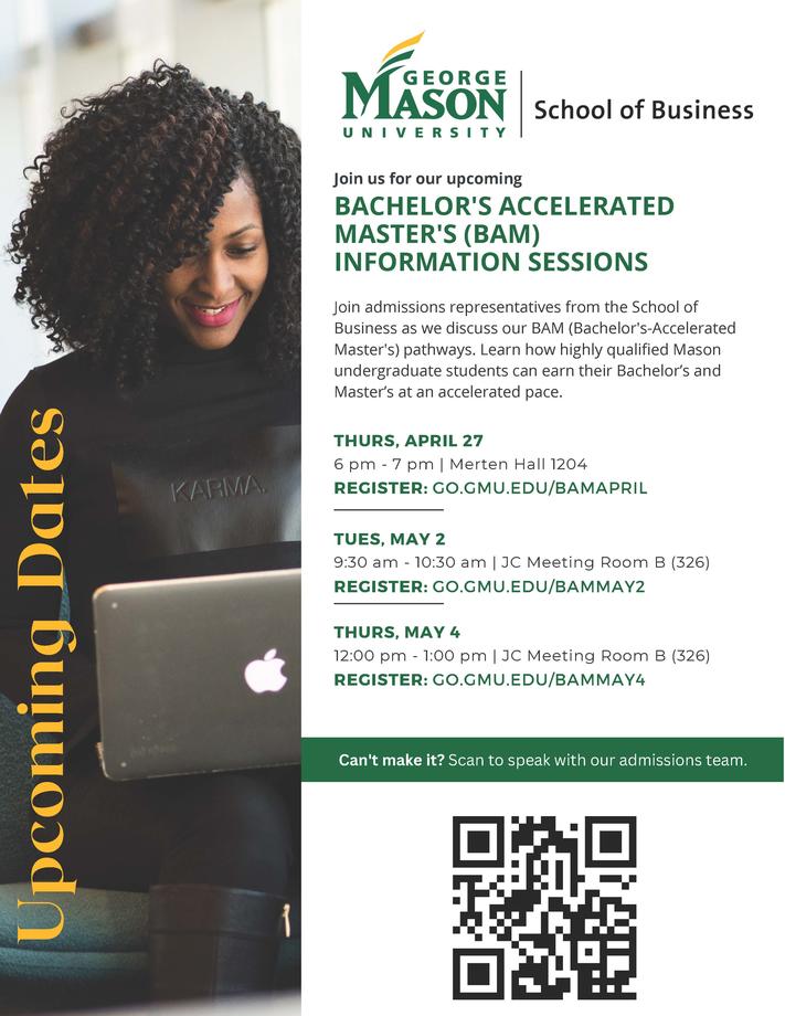 Bachelor's Accelerated Master's (BAM) Information Sessions: May 2 & 4 ...